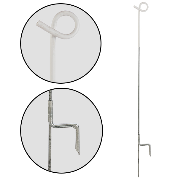 7mm Heavy Duty Gold Foot Pigtail Post - Bundle of 10 - Strainrite USA